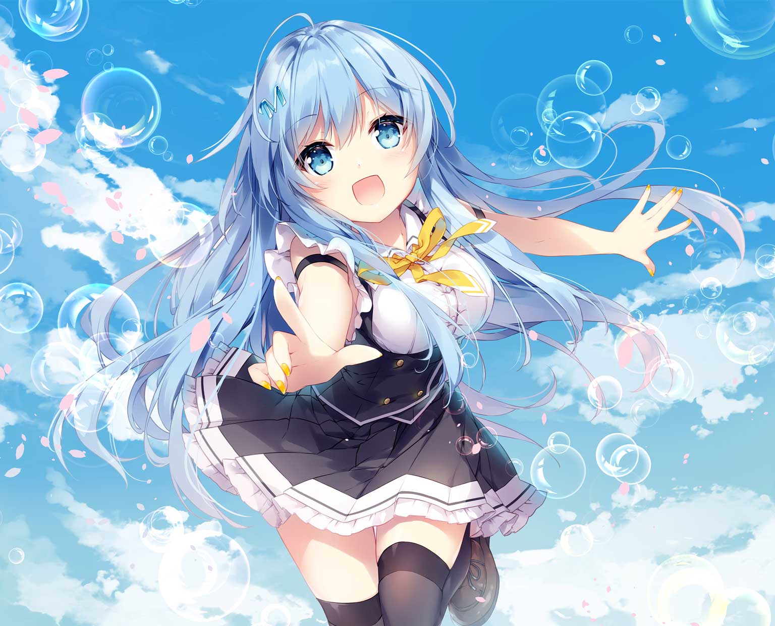 mochizuki shiina emori miku project emori miku seifuku thighhighs | #665827 | yande.re